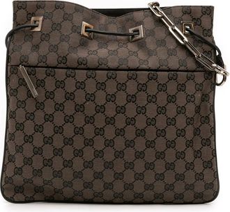 Gucci Hobo Bags - GG Canvas Shoulder Bag - Gr. unisize - in Braun - f&uuml;r Damen