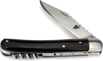 Thiers-Issard Massu/Alsacien - 10 cm Taschenmesser aus Frankreich - Griffschalen Horn - Korkenzieher - Messer Klinge 8 cm 12C27 Sandvik Stahl