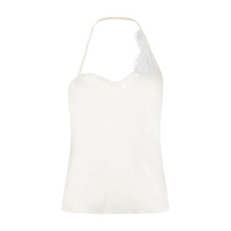 Courr&egrave;ges Beiger Asymmetrischer Spitzen Tanktop - - Tops - Damen - Beige - XS
