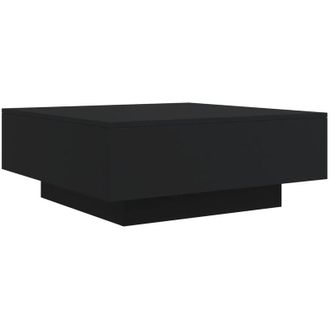 vidaXL Couchtisch mit LED-Leuchten Schwarz 80x80x31 cm Vidaxl