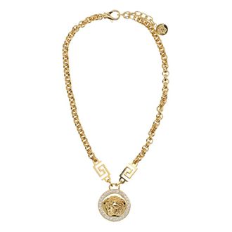 Versace Collier La Medusa en Cristal - Femme - Accessoires - Jaune - Taille: ONE Size