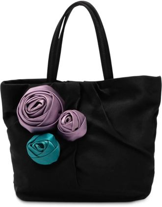 Prada Shopper - Mini Raso Rose Tote - Gr. unisize - in Schwarz - f&uuml;r Damen