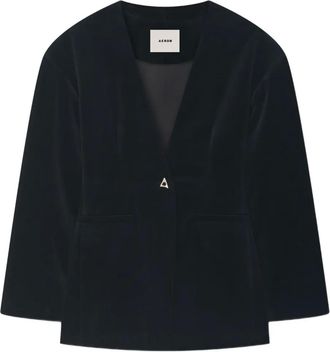 &Aacute;eron Somerset structured V-neck jacket - Schwarz