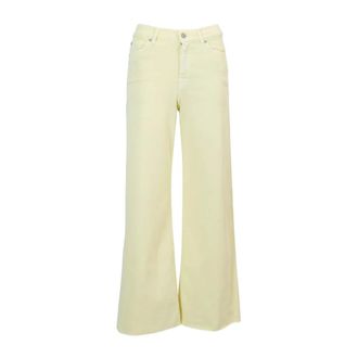 7 For All Mankind Lotta Cropped Left - - Jeans - Damen - Gelb - W24
