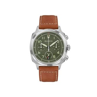 Bulova Femme, Accessoires, Vert, Taille: ONE Size Military VWI Chronograph