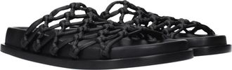 Jil Sander Quilted Leather Slippers - Black
