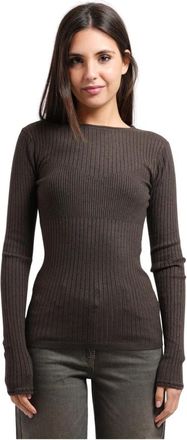 Patrizia Pepe Rippstrickpullover - - Knitwear - Damen - Braun - L