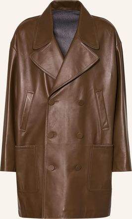 Fendi Ledermantel braun