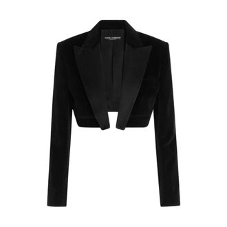 Dolce & Gabbana Spencer Smoking Jacket - - Jackets - Damen - Schwarzk - XS