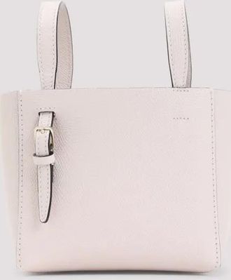 Valextra Hobo Bags - Structured Textured Leather Shoulder Bag - Gr. unisize - in Beige - f&uuml;r Damen