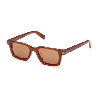 Ermenegildo Zegna Homme, Accessoires, Brun, Taille: 50 MM Lunettes de soleil rectangulaires