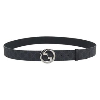 Gucci Ceinture vintage en toile Pre-owned - Femme - Pre-owned - Noir - Taille: ONE Size