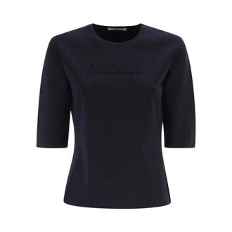 Max Mara Femme, Tops, Bleu, Taille: 38 FR Top en jersey de viscose et polyamide compact