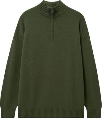 Pringle Of Scotland Kaschmirpullover mit Reißverschluss - Grün