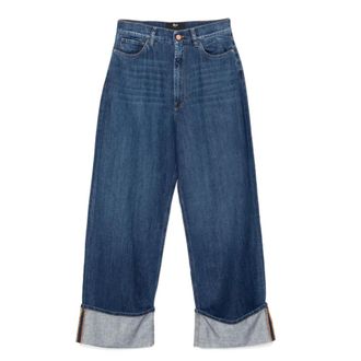 3x1 Weite Bein Indigo Blaue Skater Jeans - - Jeans - Damen - Blau - W28