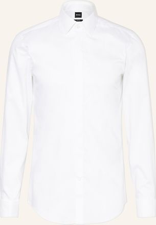 HUGO BOSS Hemd Hank Slim Fit Mit Umschlagmanschette weiss