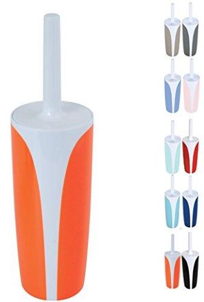 MSV WC B&uuml;rste Kandy aus Kunststoff WC Garnitur Toilettenb&uuml;rste Orange