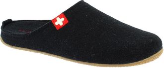 Living Kitzbühel Filz - Schweizer Kreuz - Pantoffeln (37 EU Schwarz)