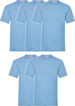 Fruit Of The Loom Valueweight Herren-T-Shirt, kurz&auml;rmelig, 5 St&uuml;ck, Pastellblau, XXL