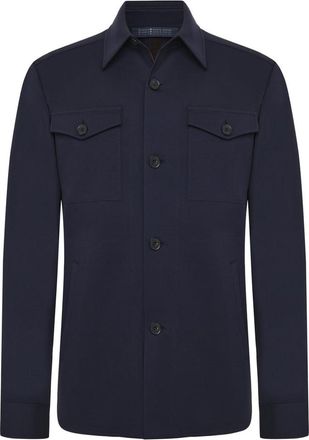 Harris Wharf London Leichtes Overshirt in Stretch-Qualit&auml;t in