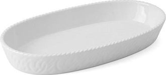 Holst Porzellan TOW 15532 Auflauf- & Backform oval 32 x 17 cm Toscana, wei&szlig;, 32.5 x 17 x 4.5 cm, Toscana Oval