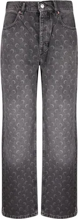 Marine Serre Homme, Jeans, Bleu, Taille: M Jeans droits