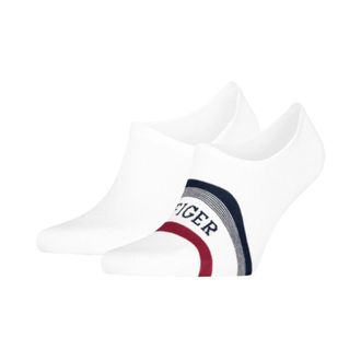 Tommy Hilfiger Homme, Sous-v&ecirc;tements, Blanc, Taille: S No Show Socks Logo Detail