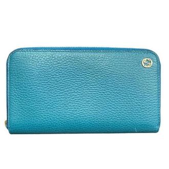 Gucci unisex, Pre-owned, Bleu, Taille: ONE Size Portefeuille long en cuir Interlocking G Pre-owned