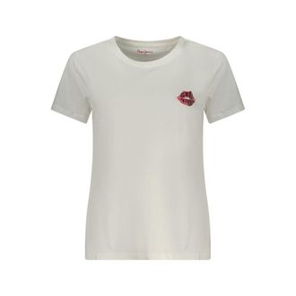 Pepe Jeans London Wei&szlig;es Baumwoll-T-Shirt f&uuml;r Damen