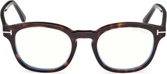 Tom Ford Homme, Accessoires, Brun, Taille: 49 MM Monture Optique avec Clip-On