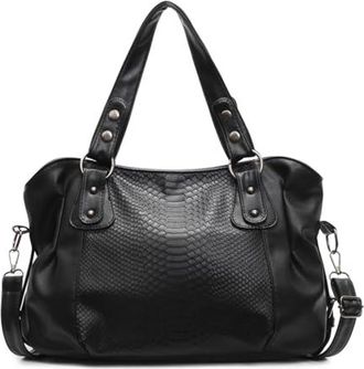 Generic Sac fourre-tout de grande capacit&eacute; en cuir synth&eacute;tique pour femme avec sangle r&eacute;glable pour un usage quotidien (beige)