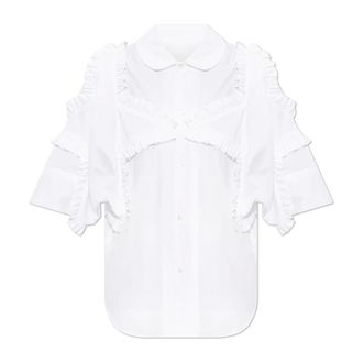 Comme Des Gar&ccedil;ons Femme, Blouses et Chemises, Blanc, Taille: 38 FR Chemise avec d&eacute;tails d&eacute;coratifs