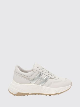 Hogan Baskets Hi-Fi en nappa lisse et lamin&eacute; avec semelle chunky