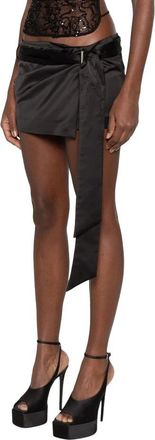 The Attico Mini-Wickelrock - - Skirts - Damen - Schwarzk - S