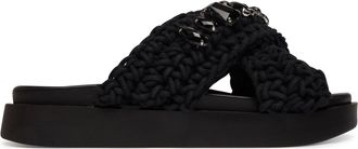 INUIKII Pantoletten Inuikii Woven Stones 1004.003.0073 Schwarz