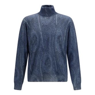 Etro Paisley Rollkragenpullover - - Knitwear - Herren - Blau - S