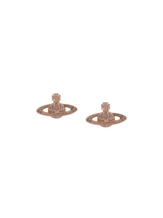 Vivienne Westwood Ohrringe - Orb Design Stud Earrings In Pink Gold-Tone Metal - Gr. unisize - in Mehrfarbig - f&uuml;r Damen