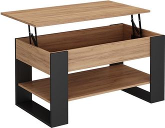 Vicco Couchtisch Lifto, Eiche/Anthrazit, 92 x 51 cm mit Liftfunktion