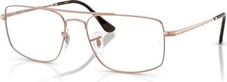 Ray-Ban Explorer IIi Optics Kupfer Fassung Klar Glas Polarisiert 58-18