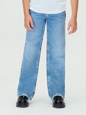 Calvin Klein High Rise Wide Leg Jeans - Ocean Blue Stretch - M&auml;dchen - 4 Jahre (104 cm)