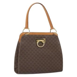 Celine Sac bandouli&egrave;re Vintage Macadam Pre-owned - Femme - Pre-owned - Brun - Taille: ONE Size