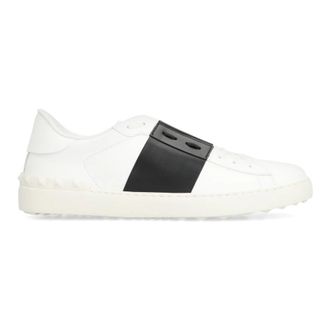 Valentino Offene Leder Low-Top Sneakers - - Shoes - Herren - Wei&szlig; - 40 EU