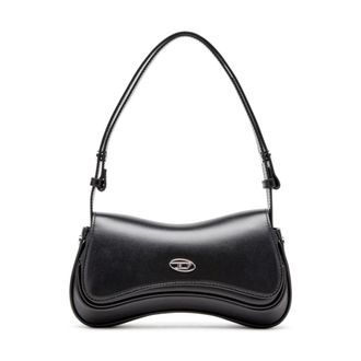 Diesel Schwarze Leder-Umh&auml;ngetasche - - Bags - Damen - Schwarzk - ONE SIZE