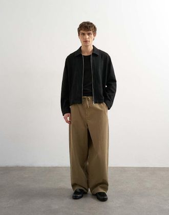 Topman Pantalon baggy &agrave; chevrons - Kaki-Vert