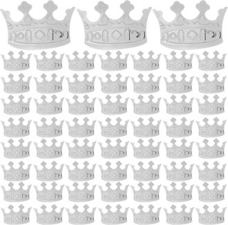 BESPORTBLE 4 St&uuml;ck Pack Silbernes Kronenkonfetti Tischkonfetti zum Streuen aus PVC Geruchsneutral Partydekoration f&uuml;r Hochzeiten Babypartys Geburtstage