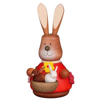 Christian Ulbricht Wackelhase mit Babys 9,8 cm Neuheit 2014 150318