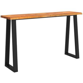 vidaXL Konsolentisch Baumkante 140x40x80 cm Massivholz Akazie Vidaxl