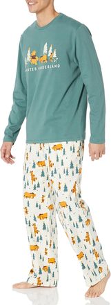 Amazon Essentials Disney | Marvel | Star Wars Herren Schlafanzug-Schlaf-Sets Flanell, Pooh Holiday Forest - Mens, XXL
