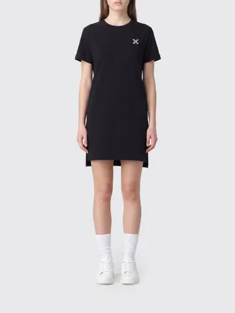 Kenzo T-Shirt-Minikleid aus Baumwolle mit Pailletten und asymmetrischem Saum