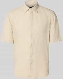 Boss Orange by Hugo Boss Regular Fit Leinenhemd mit kurzem Arm Modell RASH_2_M